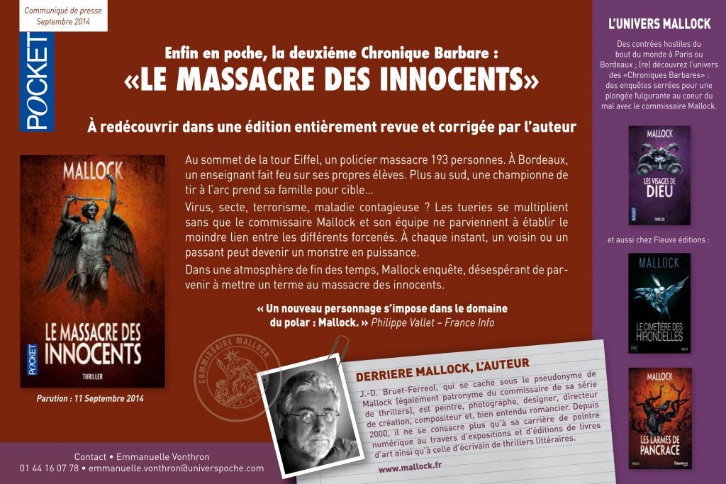 Pour ce WE de MAI, les 10 première pages du prochain Mallock en POCKET ...